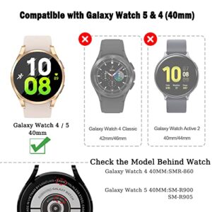 [12 Pack] Compatible with Samsung Galaxy Watch 5/4 40mm Screen Protector, YUVIKE Full Protection Soft TPU Case Cover, Anti Scratch Protective Shell Bumper Case Cover for Women Man 40mm