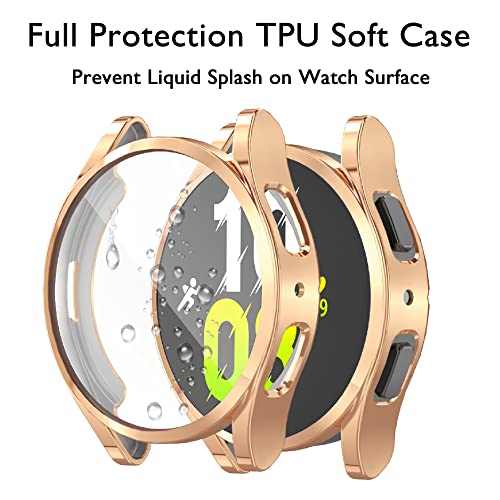 [12 Pack] Compatible with Samsung Galaxy Watch 5/4 40mm Screen Protector, YUVIKE Full Protection Soft TPU Case Cover, Anti Scratch Protective Shell Bumper Case Cover for Women Man 40mm