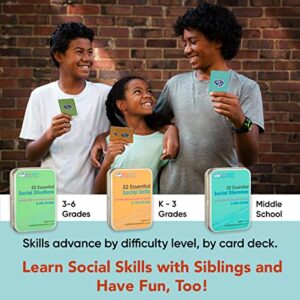 52 Essential Social Dilemmas: Life Skills for Kids & Teens to Thrive in Middle School - Conversation Cards Created by Teachers & Counselors for Family, Classroom, Counseling, Therapy Game (6-8 Grade)