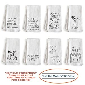 MAINEVENT Funny Kitchen Towel 4 Pack 18x24 Inch, Set of 4 Cute Kitchen Towel, Funny Dish Towel Saying, Funny Housewarming Gift Funny Hand Towel Alexa Do The Dishes Kitchen Towel Cute Funny Dish Towel