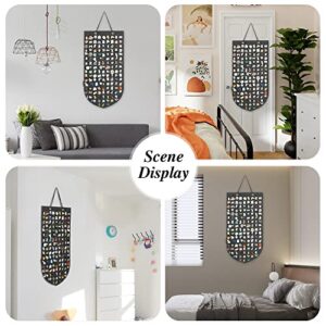 Hanging Brooch Pin Storage Organizer, Pin Wall Display Banner for Display Pins, Buttons and Lapel Collections, Brooch Pin Collection Storage Holder Holds Up to 141 Pins. (Black 1)