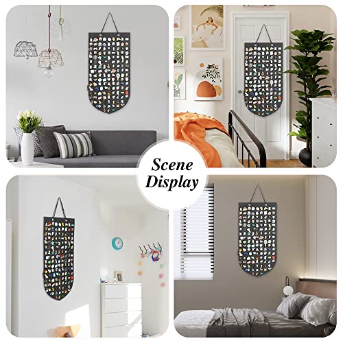 Hanging Brooch Pin Storage Organizer, Pin Wall Display Banner for Display Pins, Buttons and Lapel Collections, Brooch Pin Collection Storage Holder Holds Up to 141 Pins. (Black 1)