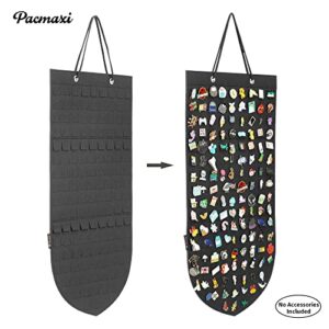 Hanging Brooch Pin Storage Organizer, Pin Wall Display Banner for Display Pins, Buttons and Lapel Collections, Brooch Pin Collection Storage Holder Holds Up to 141 Pins. (Black 1)