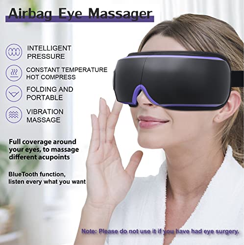 OSITO Eye Massager with Heat FSA/HSA Eligible Eyes Massager Mask with Compression Rechargeable Eye Massager for Dark Circles Eye Dry Eye Strain Eye Bags and Improve Sleep, Ideal Gift for Women/Men