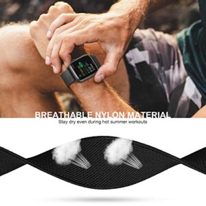 CTYBB 4 Pack Stretchy Nylon Solo Loop Bands Compatible with Apple Watch 40mm 38mm 44mm 49mm 45mm 42mm 41mm, Adjustable Braided Elastic Sport Straps Womens Men Wristbands for iWatch Series 9 8 7 6 5 4 3 2 1 SE Ultra