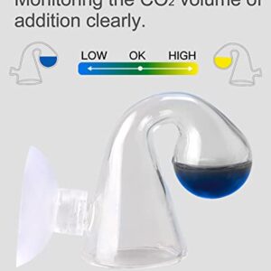 Clscea Aquarium CO2 Drop Checker CO2 Indicator (Glass Checker+15ml)