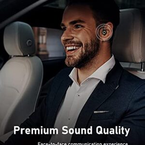 Mosonnytee Bluetooth Headset Open Ear Headphones Bluetooth earpiece Noise Cancelling Headphones with Microphones Bluetooth Headset for Cell Phones handfree Bluetooth Headset with 6-Hours Usage (Gold)