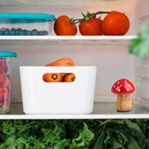 2 Mushroom Baking Soda Holder For Refrigerator Baking-Soda Fridge Odor Absorber Smell Remover Cute Fridge Deodorizer Refrigerator Odor Eliminator(No Soda)