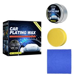 car wax crystal plating set, car coating wax hard glossy carnauba wax coating care, car scratches fast repair with waxing sponge & towel