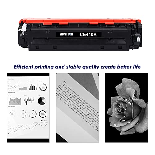 305A Toner Cartridge 2-Pack Compatible Replacement for HP 305A CE410A for HP Laserjet pro 400 Color MFP M451dn M451nw M475dn M476nw M476dn M476dw Printer Ink Black