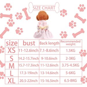 Toysructin Pet Dress for Dogs Cats Girl, Rabbit Dog Princess Dresses Cute Sweet Pets Clothes with Bunny Ears and Bow, Breathable Dog Cat Skirt Soft Puppy Skirts Apparel for Small Medium Large Pets