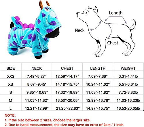 YOUDirect Pet Clothes - Dog Cat Puppy Jacket Apparel Soft Coral Fleece Material Jumpsuit Winter Coat with Hat Coat Hoodie for Teddy Dog Pet Plush Outfit, Blue (XX-Small)