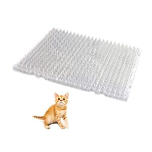 yiteshi 10 packs scat mat for cats, 13x16 inches pet deterrent spikes, indoor outdoor humane cat repellent fence