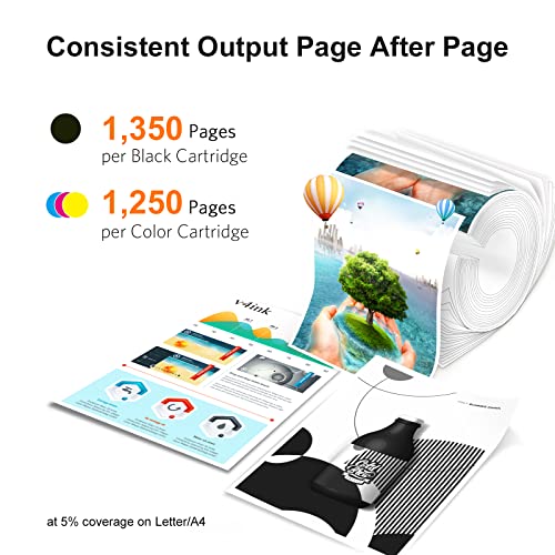 v4ink 206A (with Chip) Remanufactured Toner Cartridge Replacement for HP 206A W2110A for use in Color MFP M283fdw Pro M255dw M283cdw M283fdn M255nw M282nw M282 M255 M283 Series (KCMY, 4 Pack)