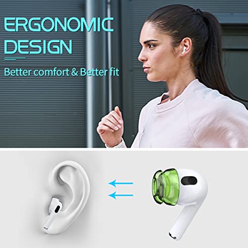 [5 Pairs]for AirPods 2/AirPods 3 Ear Tips Covers(Soft Silicone), Woocon AirPods Silicone Ear Covers Accessories Compatible with AirPods 3rd Generation & AirPods 2 & AirPods1 [Not Fit in Charging Case]