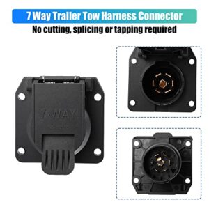 X AUTOHAUX 7 Pin Trailer Wiring Connector Harness Extension for Ford F-150 2015-2021 T-Connector Trailer Hitch Wiring Harness Vehicle-Side Truck Bed 7 Way RV Wiring Plug Harness Extension