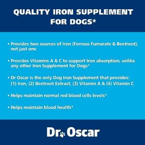 3in1 Blood Aid, Immunity & Energy for Dogs, Iron Supplement for Dogs, Helps Maintain Blood Health, Normal Red Blood Cells Levels & Normal Clothing Function, Iron for Dogs, Dog Iron Supplement