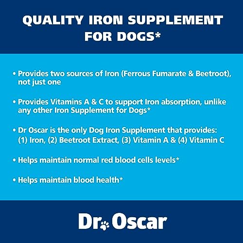 3in1 Blood Aid, Immunity & Energy for Dogs, Iron Supplement for Dogs, Helps Maintain Blood Health, Normal Red Blood Cells Levels & Normal Clothing Function, Iron for Dogs, Dog Iron Supplement