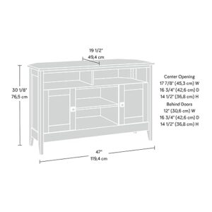 Sauder August Hill Corner TV Stand, Soft White Finish