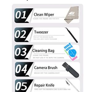 GVKVGIH Camera Lens Covers Replacement for iPhone 13 Pro & 13Pro Max Back Camera Len Glass Replacement with Double-sided Adhesive & Repair Tool Kit (For 13Pro/13Pro Max)