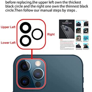 GVKVGIH Camera Lens Covers Replacement for iPhone 13 Pro & 13Pro Max Back Camera Len Glass Replacement with Double-sided Adhesive & Repair Tool Kit (For 13Pro/13Pro Max)