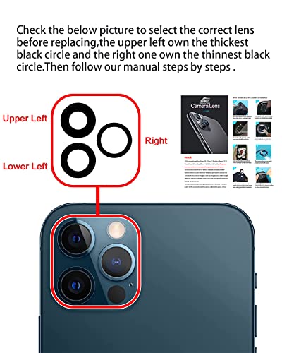 GVKVGIH Camera Lens Covers Replacement for iPhone 13 Pro & 13Pro Max Back Camera Len Glass Replacement with Double-sided Adhesive & Repair Tool Kit (For 13Pro/13Pro Max)