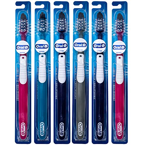 Oral-B Pro-Health All-in-One CrossAction Toothbrush, 35 Soft (Colors Vary) - Pack of 6