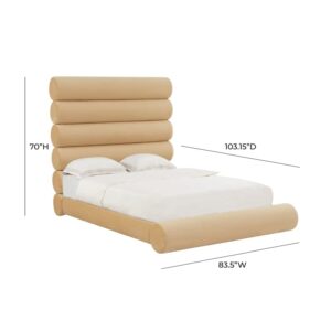 TOV Furniture Durwin Champagne Velvet Bed in King