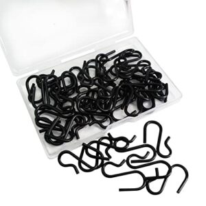 50 pack small s hooks for hanging plants 1 inch black s shaped hooks mini s hooks jewelry hooks utility coffee mug holder backpack hanger ornament for key ring chain pet name tag