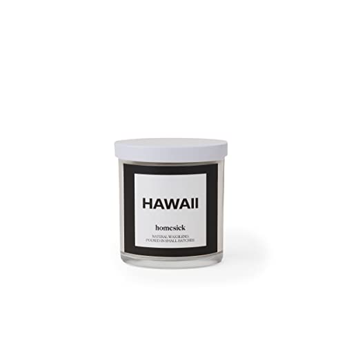 Homesick Premium Scented Candle, Hawaii - Scents of Pineapple, Coconut, 7.5 oz, 30-35 Hour Burn, Gifts, Soy Blend Candle Home Decor, Relaxing Aromatherapy Candle