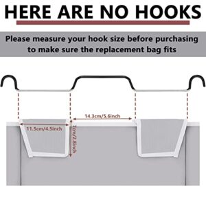 Bonuci Laundry Sorter Replacement Bags Hamper Cart Removable Replacement Bags Laundry Storage Organizer Bag Laundry Hamper Liner, No Hooks 14.76 x 8.66 x 21.65 Inch (Gray, 3 Pcs)