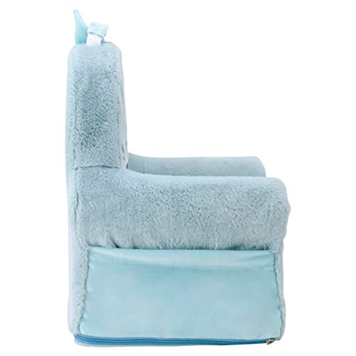 Soft Landing Sweet Seats, Premium and Comfy Toddler Lounge Chair with Carrying Handle & Side Pockets, Light Grey Shark