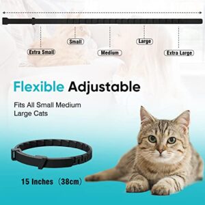 Calming Collar for Cats 4 Pack Calming Cat Collars Anxiety Relief Lasts 30 Days Pheromone Collar for Cats Adjustable Appeasing Calming Collar For Kitten Kitty Calm Collar Cat Make Comfortable Relaxed