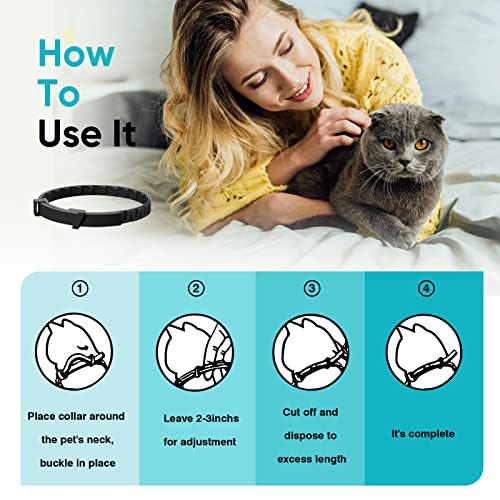 Calming Collar for Cats 4 Pack Calming Cat Collars Anxiety Relief Lasts 30 Days Pheromone Collar for Cats Adjustable Appeasing Calming Collar For Kitten Kitty Calm Collar Cat Make Comfortable Relaxed