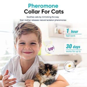 Calming Collar for Cats 4 Pack Calming Cat Collars Anxiety Relief Lasts 30 Days Pheromone Collar for Cats Adjustable Appeasing Calming Collar For Kitten Kitty Calm Collar Cat Make Comfortable Relaxed