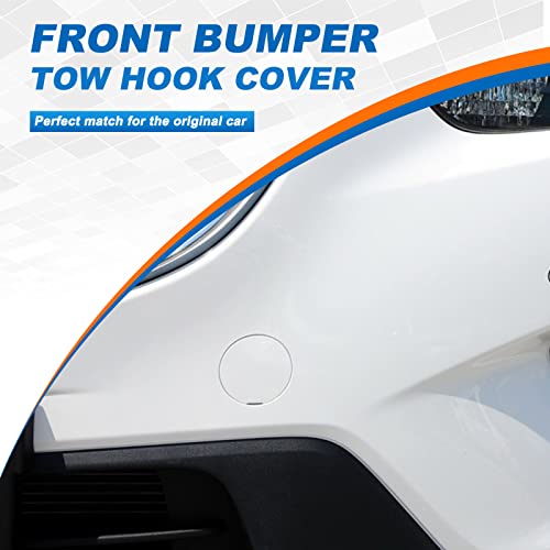 Front Bumper Tow Hook Cover Towing Eye Cap Fit for Mazda CX-5 2013 2014 2015 2016 KD4550A12BB KD45-50-A12-BB (Unpainted, left driver side) Xinpinsai