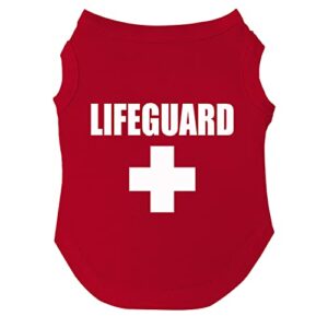 lifeguard dog tee shirt sizes for puppies, toys, and large breeds (assorted colors) (red, 4x-large)