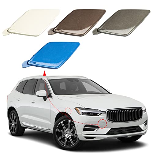 Front Bumper Tow Hook Cover Towing Eye Cap Fit for Volvo XC60 2018 2019 2020 2021 39846406 398464065 31425165 (White, Right Passenger Side) Xinpinsai