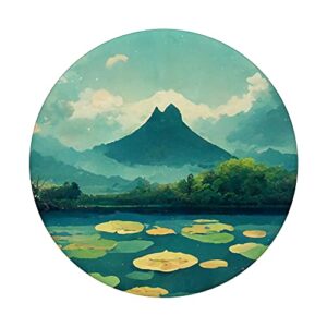 Lily Pads on a Lake, Studio Ghibli / Breath of the Wild PopSockets Swappable PopGrip