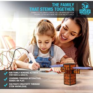 3D Pen Filament with Silicon Design Mat and Compatible Stencils Book with 12 Templates - 1.75mm PLA Plastic Refills - 360 Feet of Assorted Filament for 3D Drawing and Doodling