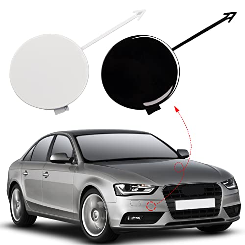 Front Bumper Tow Hook Cover Towing Eye Cap Fit for Audi A4 B8 2013 2014 2015 2016 8K0807241C (Silver, right passenger side) Xinpinsai