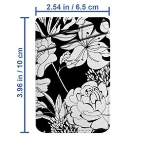 Diascia Pack of 2 - Cellphone Stick on Leather Cardholder ( Decorative White Flowers Pattern Pattern ) ID Credit Card Pouch Wallet Pocket Sleeve