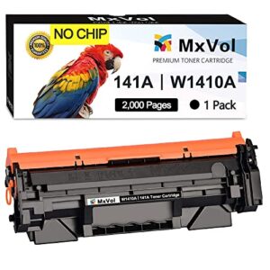 mxvol 141a black toner cartridge (no chip) compatible replacement for hp 141a w1410a work for laserjet m110we m110w mfp 140we m139we m140w printers - 2,000 pages (black high capacity 1-pack)