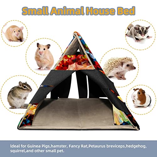 enheng Small Pet Hideout Ballet Dancer Colorful Art Hamster House Guinea Pig Playhouse for Dwarf Rabbits Hedgehogs Chinchillas