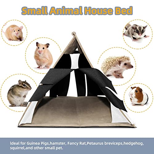 enheng Small Pet Hideout Dog Paw Print Animals Footprint Hamster House Guinea Pig Playhouse for Dwarf Rabbits Hedgehogs Chinchillas