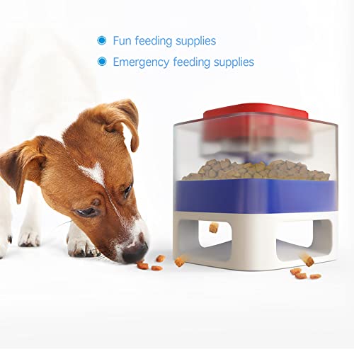 Monotre Dog Puzzle Feeder Toy with Button Interactive Mental Stimulation Food Dispenser, Improve Dog IQ Slow Feeding to Protect The Intestines, Suitable for Large, Medium and Small Dogs