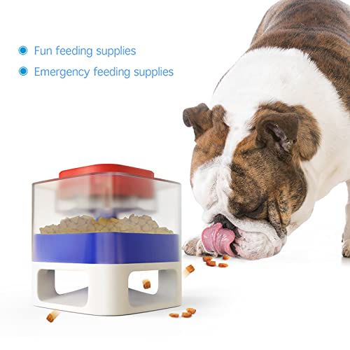 Monotre Dog Puzzle Feeder Toy with Button Interactive Mental Stimulation Food Dispenser, Improve Dog IQ Slow Feeding to Protect The Intestines, Suitable for Large, Medium and Small Dogs