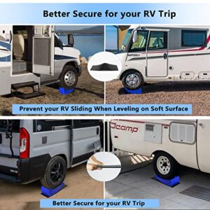 RV Leveler Blocks for Travel Trailers, Upgrade Version Camper Levelers No Trimming Required Faster and Easier Than RV Leveling Blocks, Bear Weight Up to 35,000 lbs