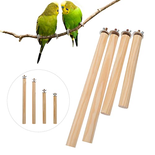 Mipcase Pet Birds Standing Bar 4PCS Parrot Standing Bird Perch Bird perches Parrot Perch Sticks Sturdy Bird Parrot Standing Sticks