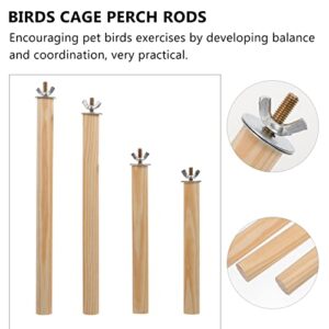 Mipcase Pet Birds Standing Bar 4PCS Parrot Standing Bird Perch Bird perches Parrot Perch Sticks Sturdy Bird Parrot Standing Sticks